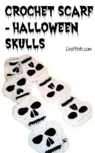 Free Crochet Pattern – Skulls Scarf – Crochet