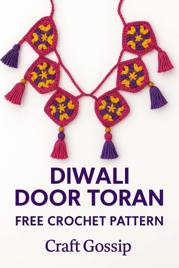 Free Crochet Pattern – Amma’s Diwali Toron Door Garland – Crochet