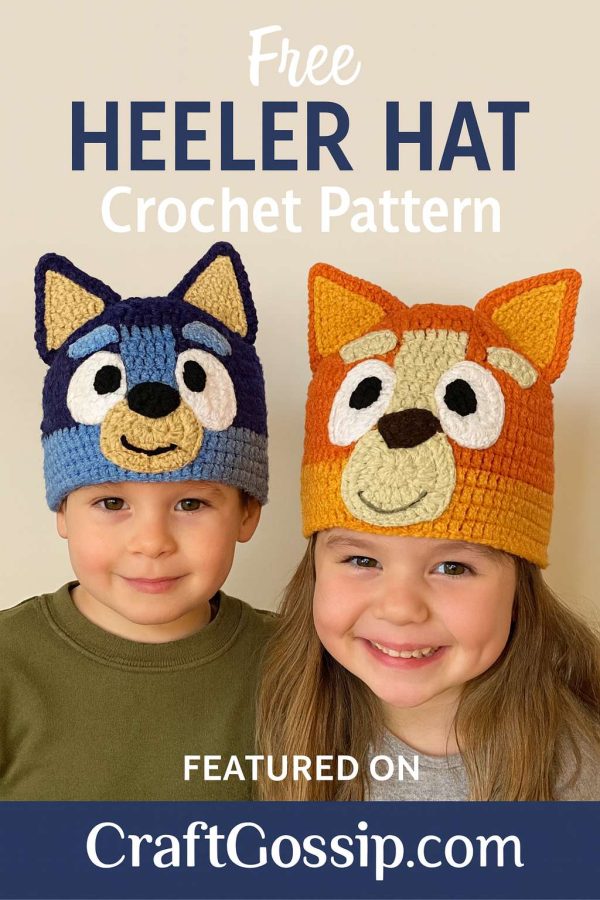 Free Crochet Heeler Hat Pattern – Bluey and Bingo -Inspired Beanie ...