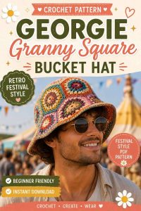 Pattern Review: Georgie Granny Square Bucket Hat Crochet Pattern – Crochet